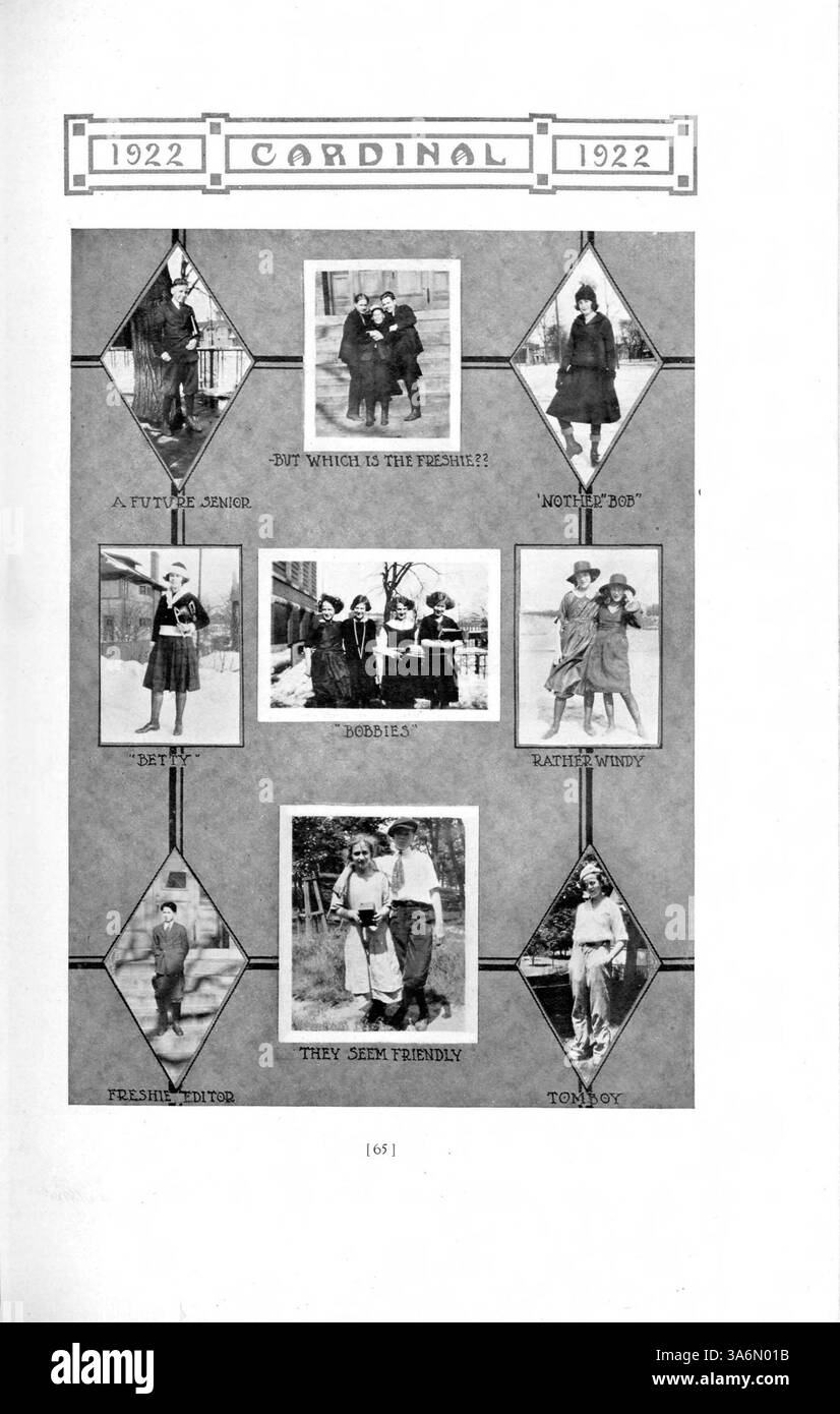 This 1922 'The Cardinal' yearbook from East High School showcases student activities, athletics ...