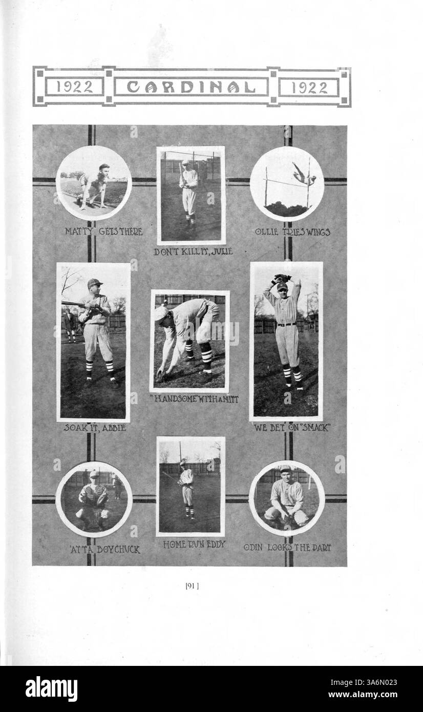 The 1922 'The Cardinal' yearbook provides a detailed record of students ...