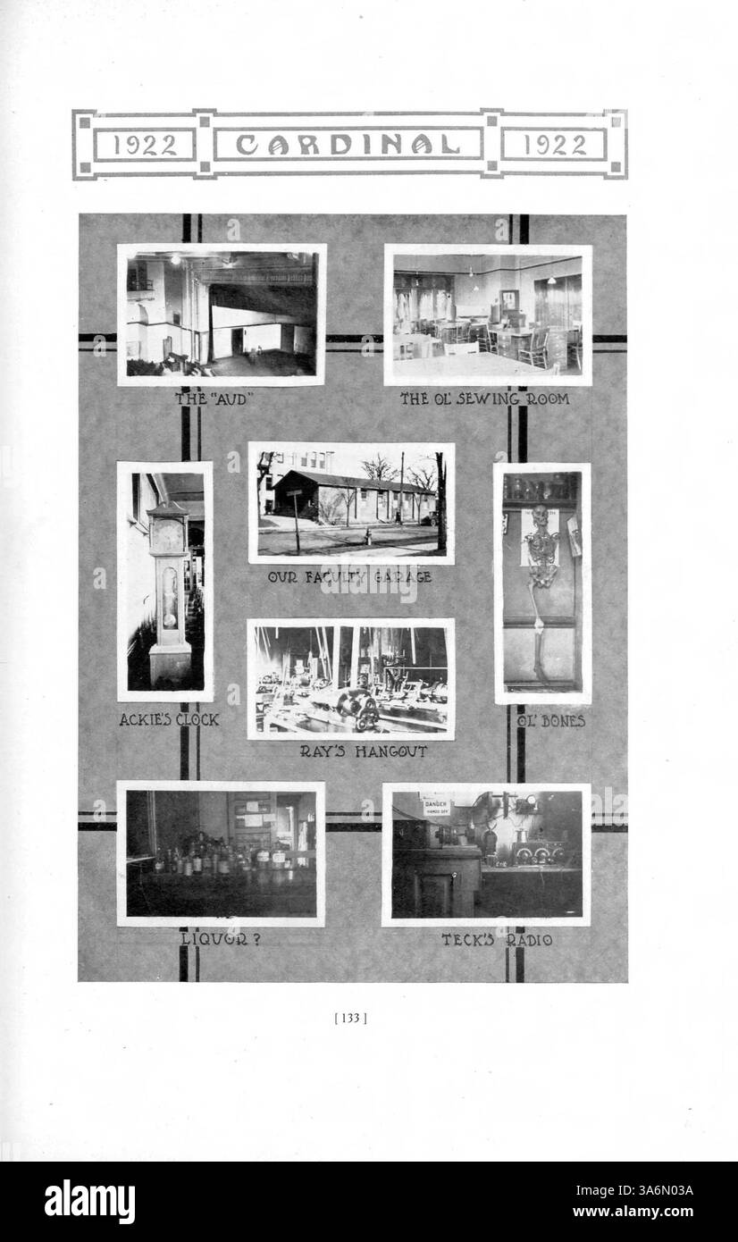 The 1922 'The Cardinal' yearbook from East High School documents the 1921-1922 academic year ...