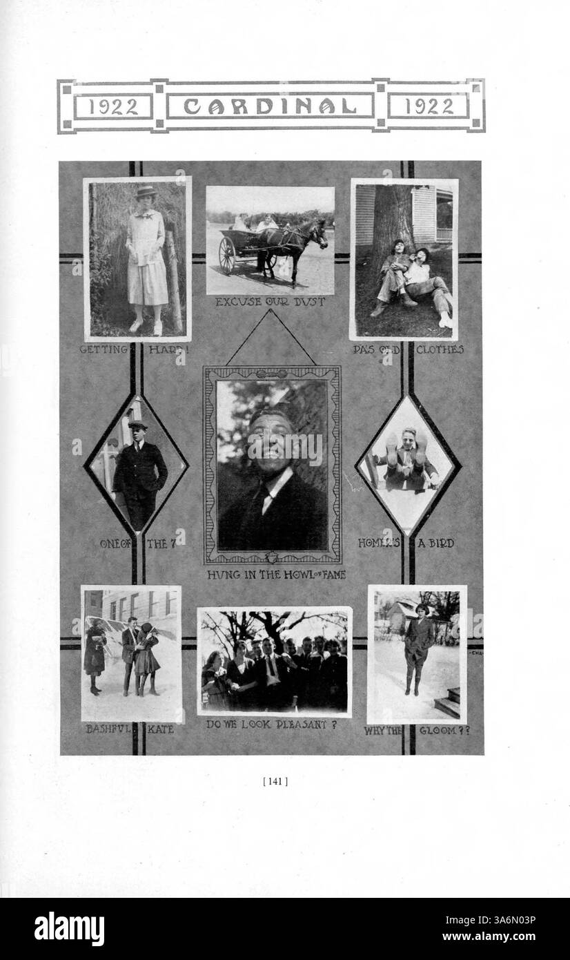 The 1922 'The Cardinal' yearbook captures the student body, clubs ...