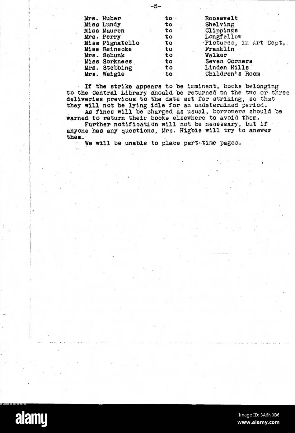 This weekly bulletin from 1948 for Minneapolis Public Library employees ...