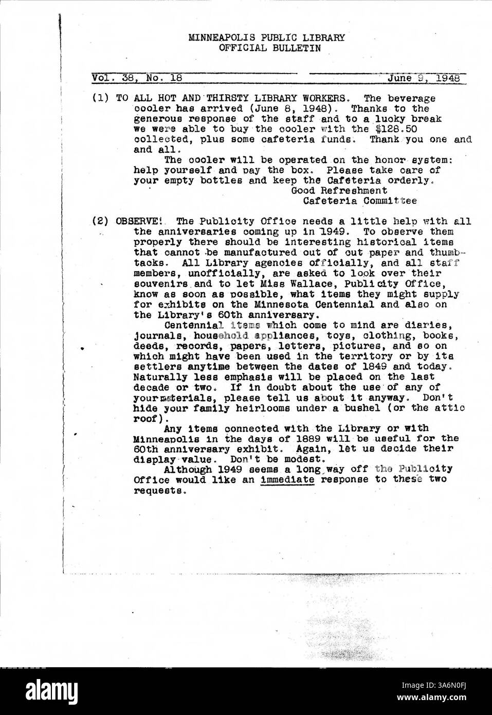 This 1948 edition of the Minneapolis Public Library Official Bulletin ...