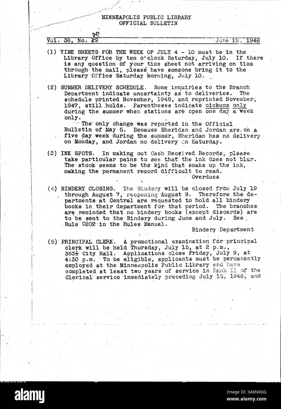 This edition of the 1948 Minneapolis Public Library Official Bulletin ...