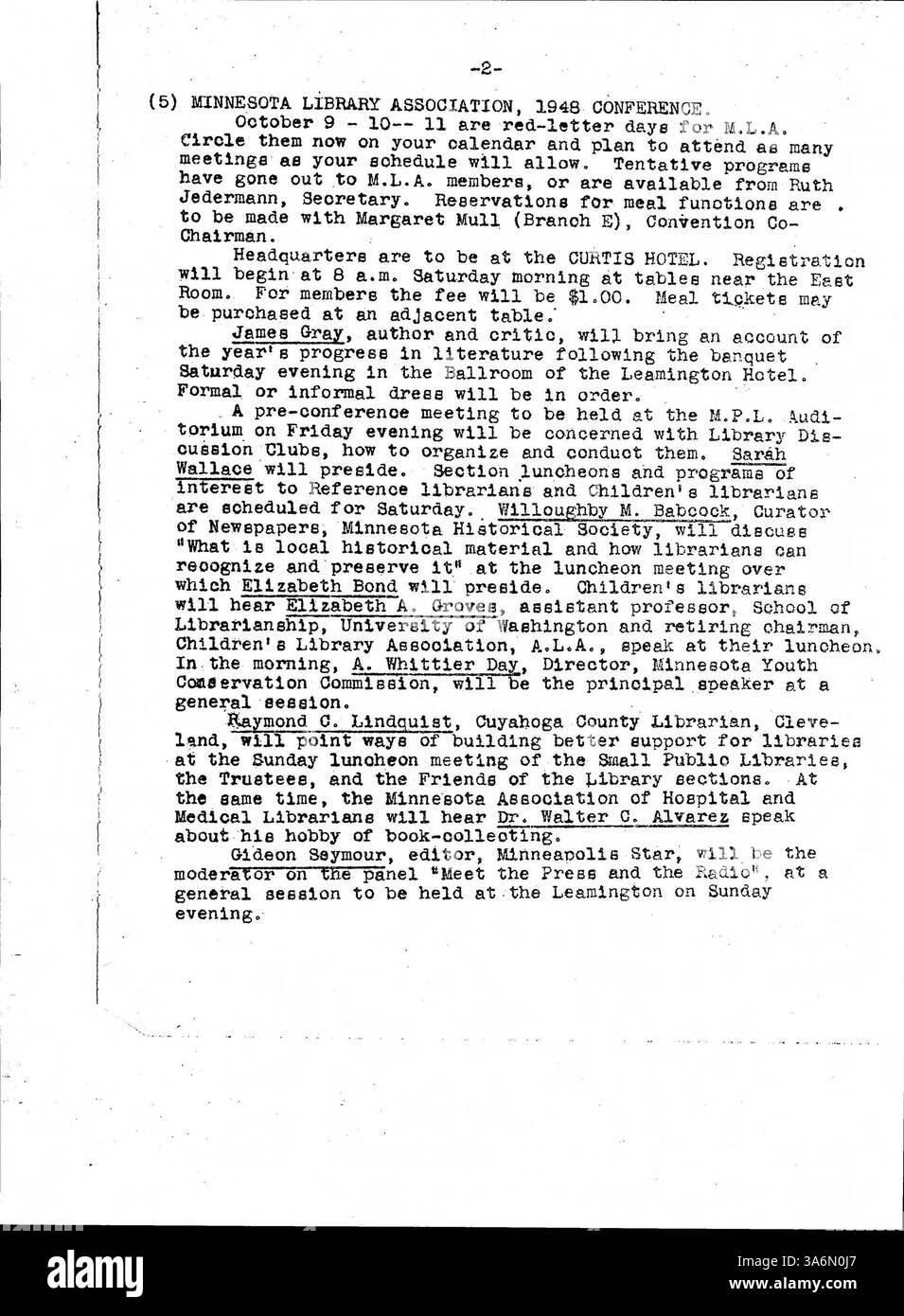 This weekly bulletin from 1948 contains updates for library staf hi-res ...