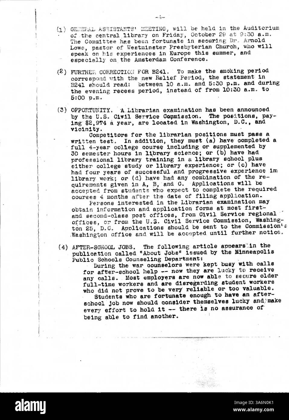 The 1948 weekly bulletin for employees of the minneapolis public hi-res ...