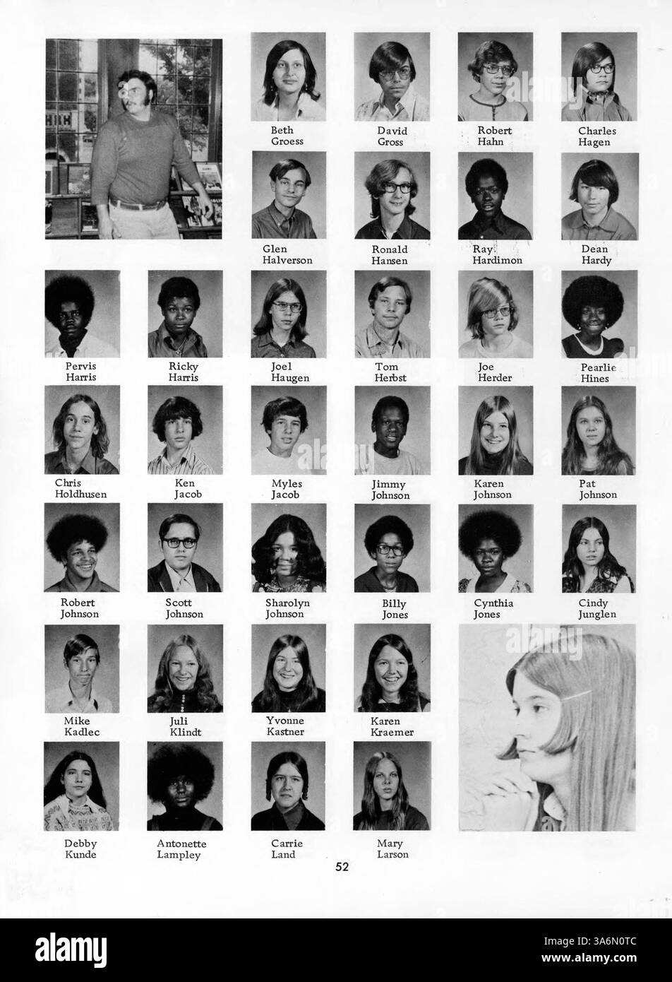 The 1973 Central High Yearbook features students, teachers, athletic ...