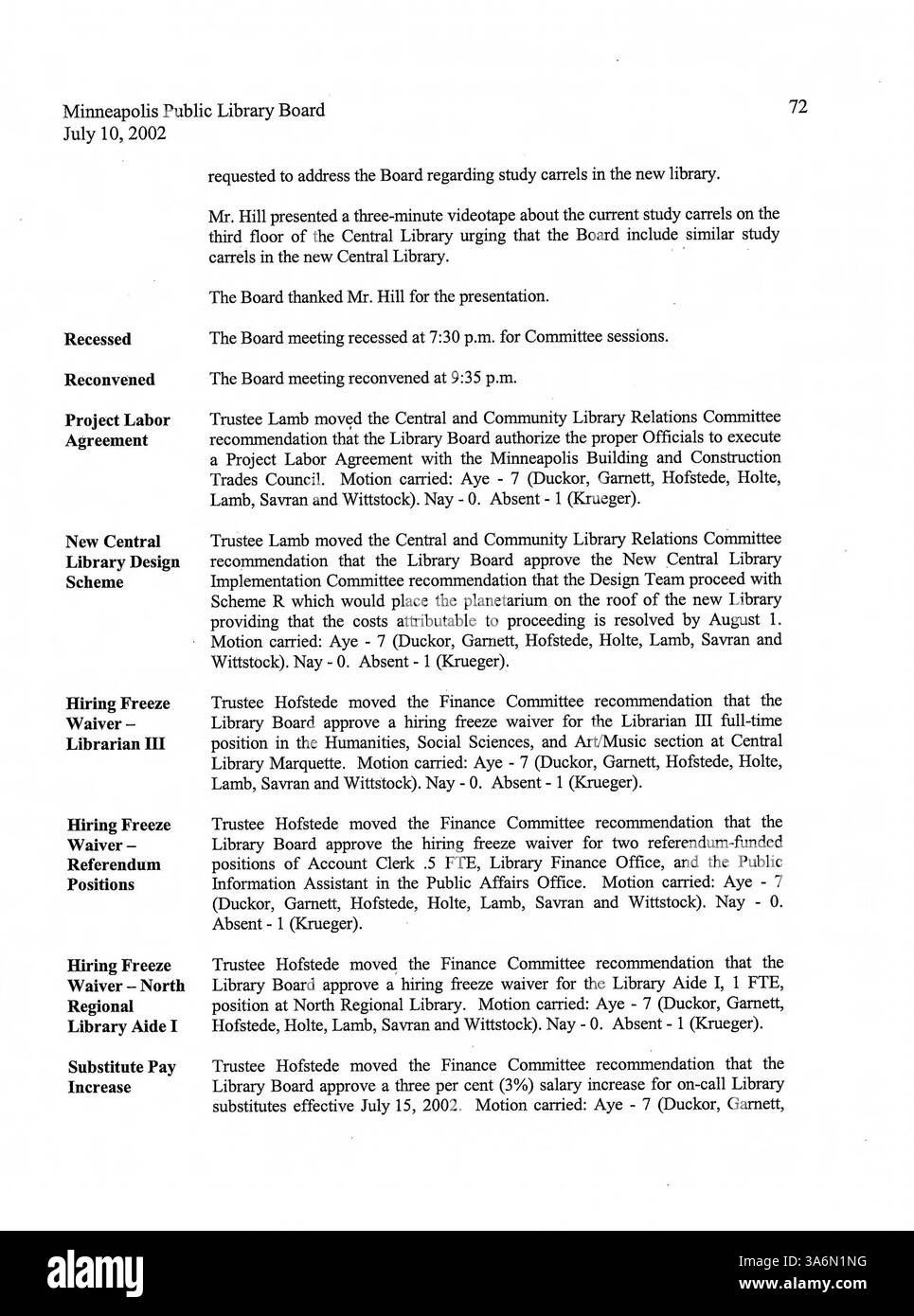 The 2002 meeting minutes highlight the library's budgeting, service ...