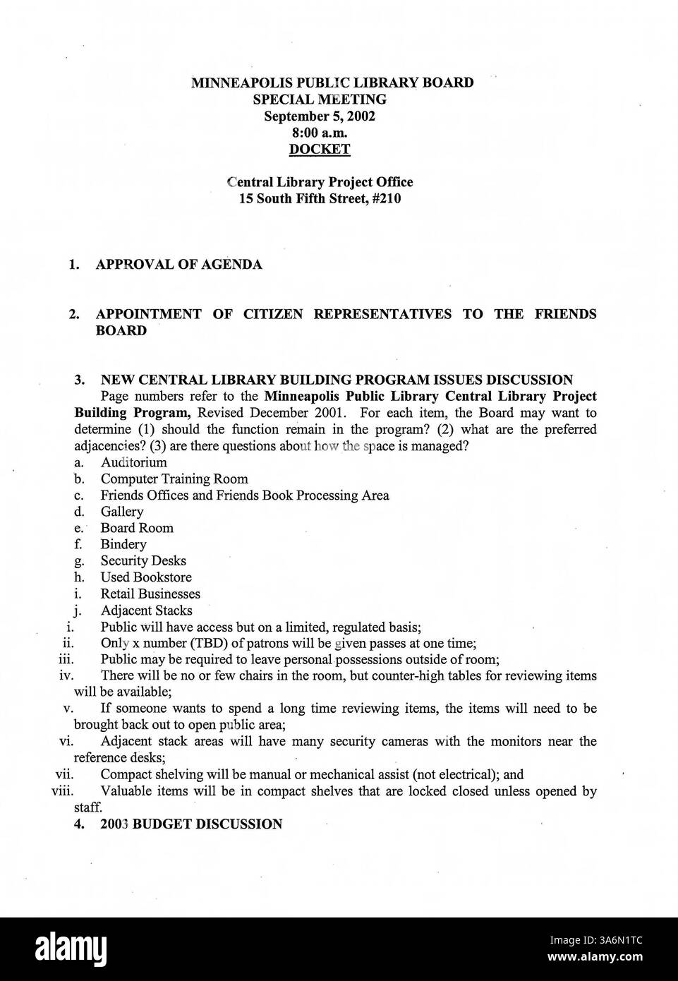 Minutes from the 2002 board meetings discuss library service expansion ...