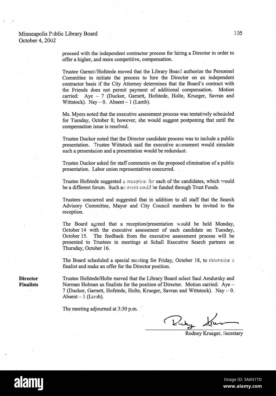 Minutes from the 2002 meetings outline important decisions on se hi-res ...