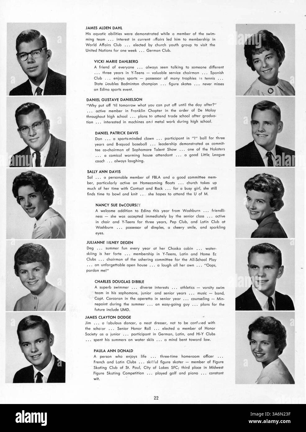 The 1961 Whigrean yearbook from Edina-Morningside High School presents a detailed overview of ...