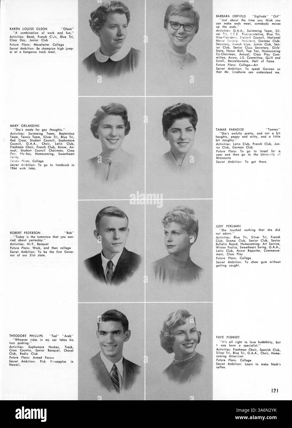 Documents the key aspects of the 1959 1960 school year hi-res stock ...