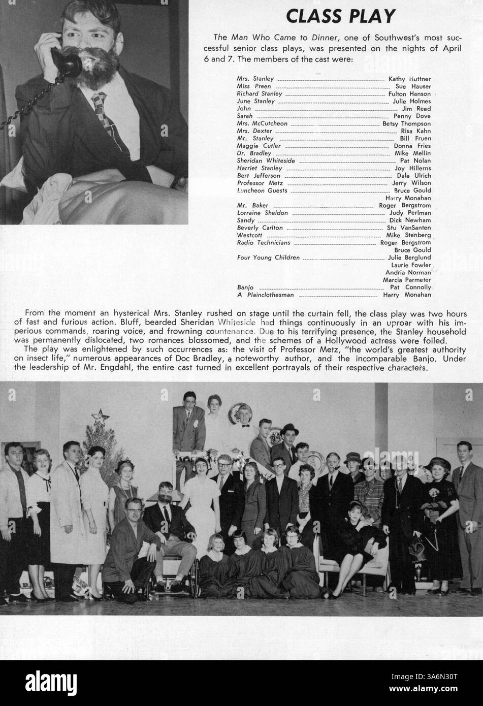 Yearbook from southwest high school documents the 1959 1960 academic year hi-res stock ...