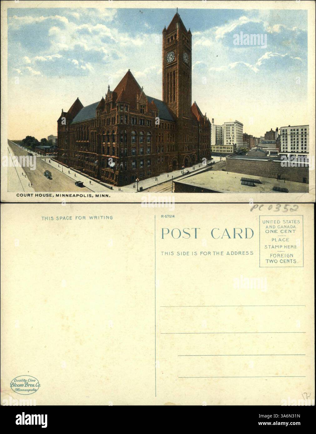The exterior of the Minneapolis Court House is shown in this photograph ...