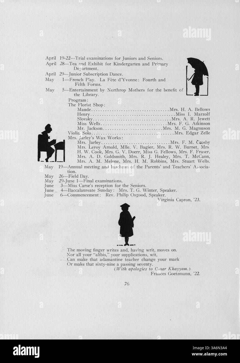 The 1922 edition of The Tatler at Northrop Collegiate documents the activities and ...