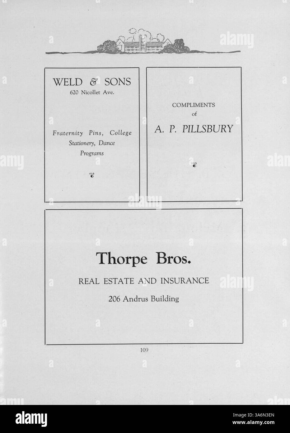 The 1922 edition of Northrop Collegiate's yearbook, The Tatler, captures the events, students ...