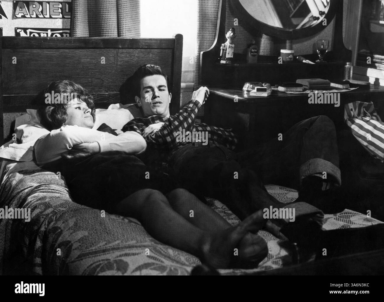 Rita Tushingham, Colin Campbell, on-set of the film, "The Leather Boys ...