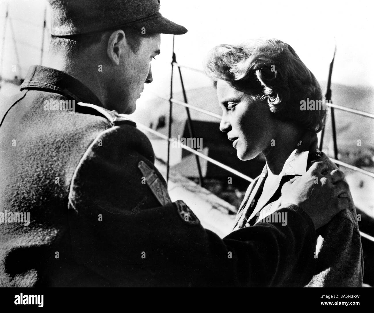 Maria Schell, on-set of the film, "The Last Bridge", German title: "Die ...