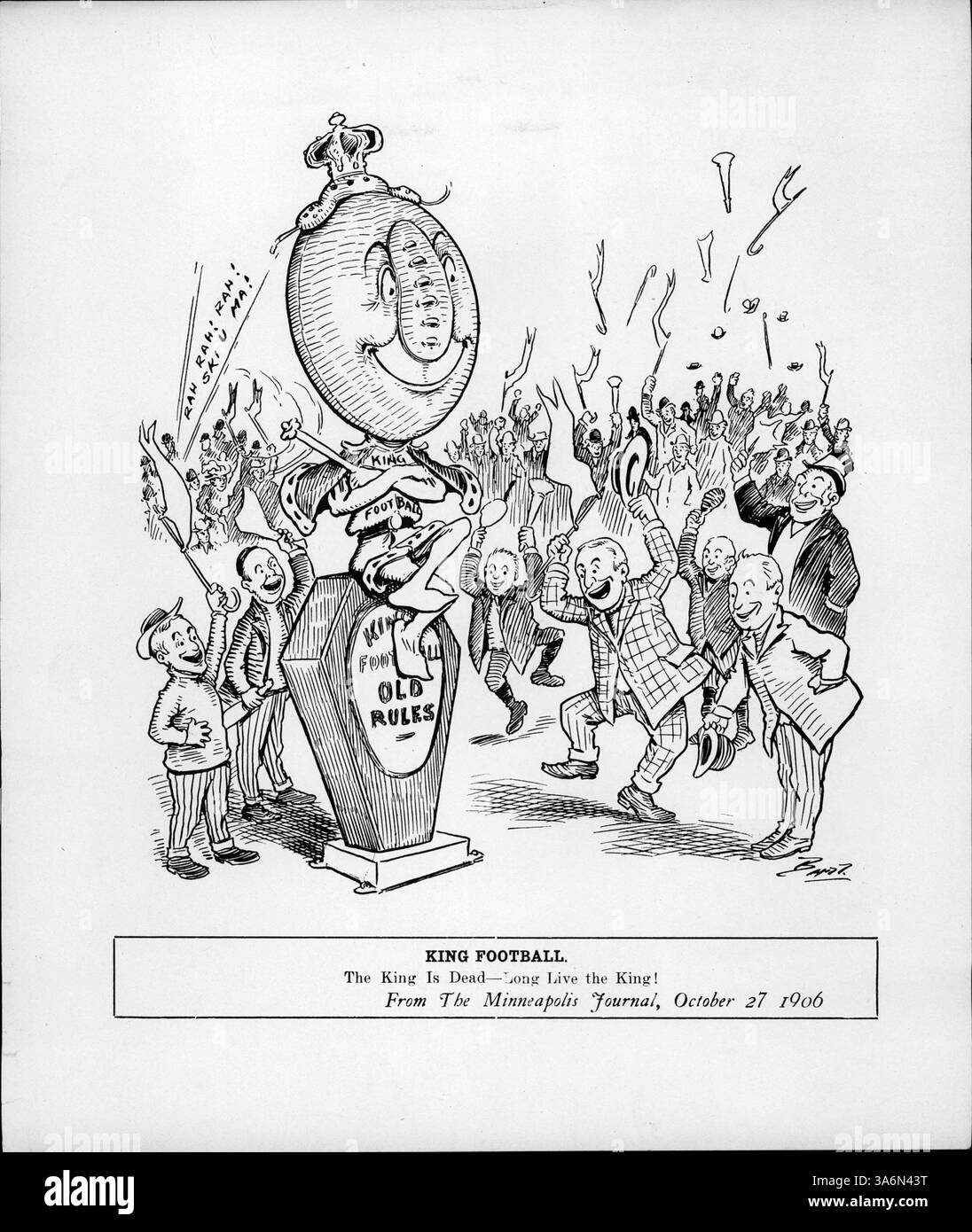 Image illustrates a crowd celebrating the new football rules hi-res ...