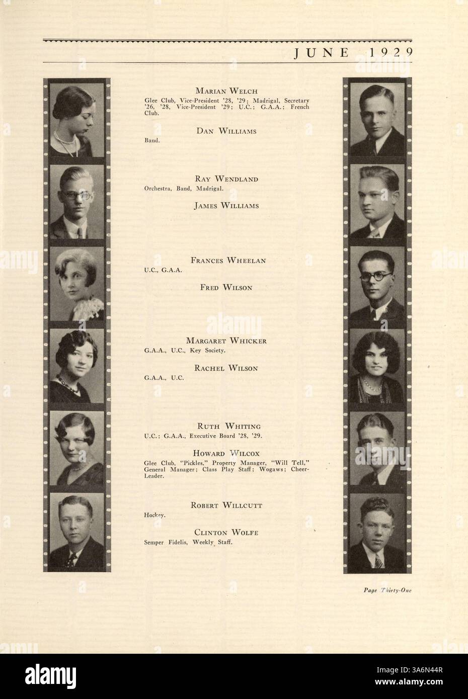 The 1929 'Hesperian' yearbook documents the key events of the 1928-1929 ...
