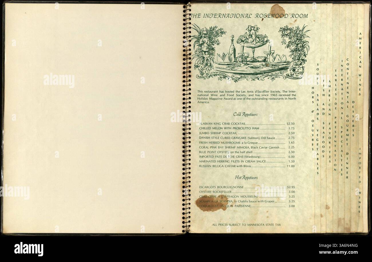 The rosewood room menu is a laminated hi-res stock photography and ...