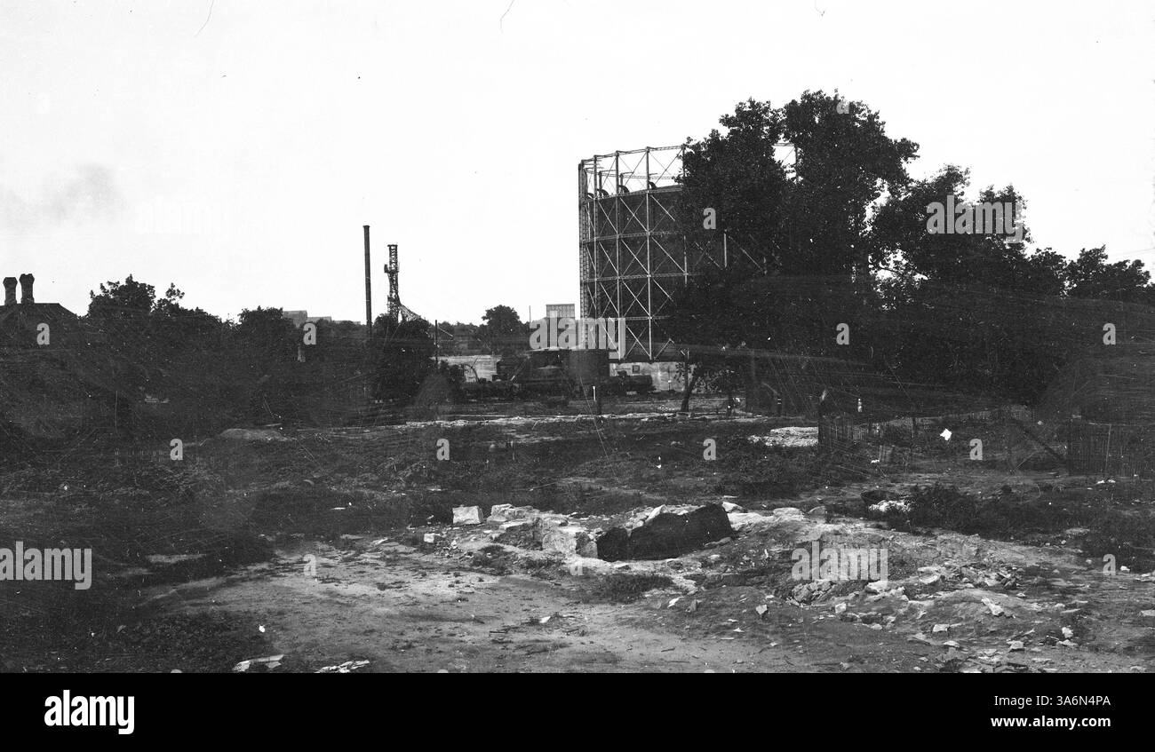 The construction of the 10th Avenue Bridge is shown in this photograph ...