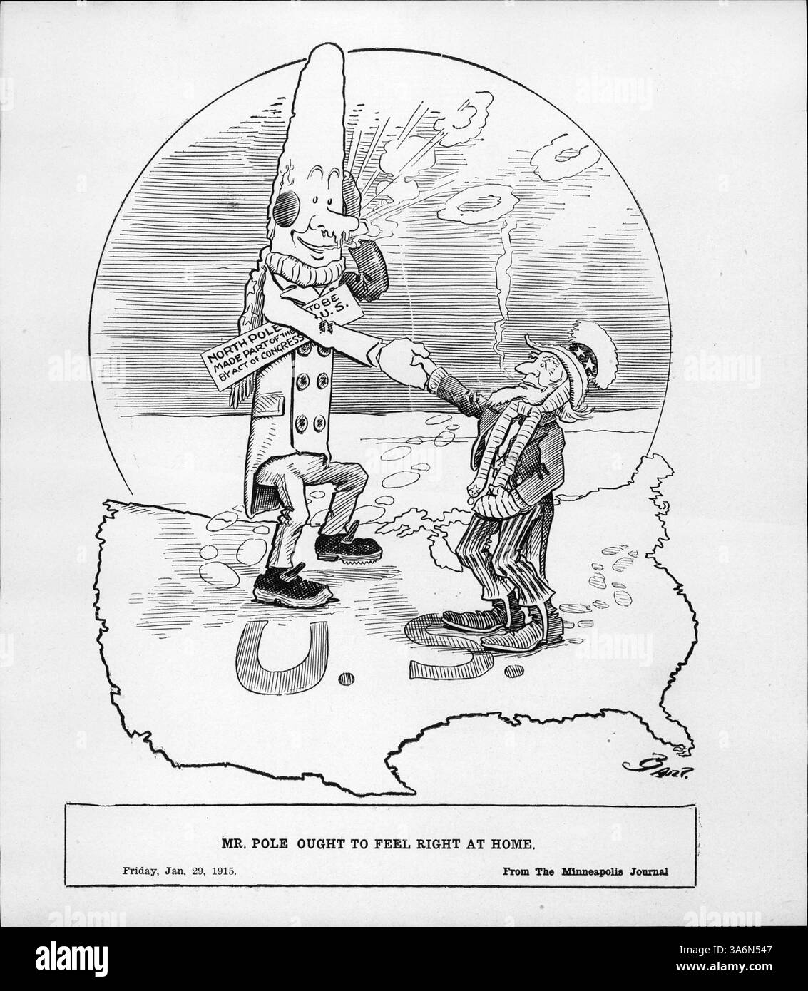 This political cartoon features uncle sam shaking hands with the hi-res ...
