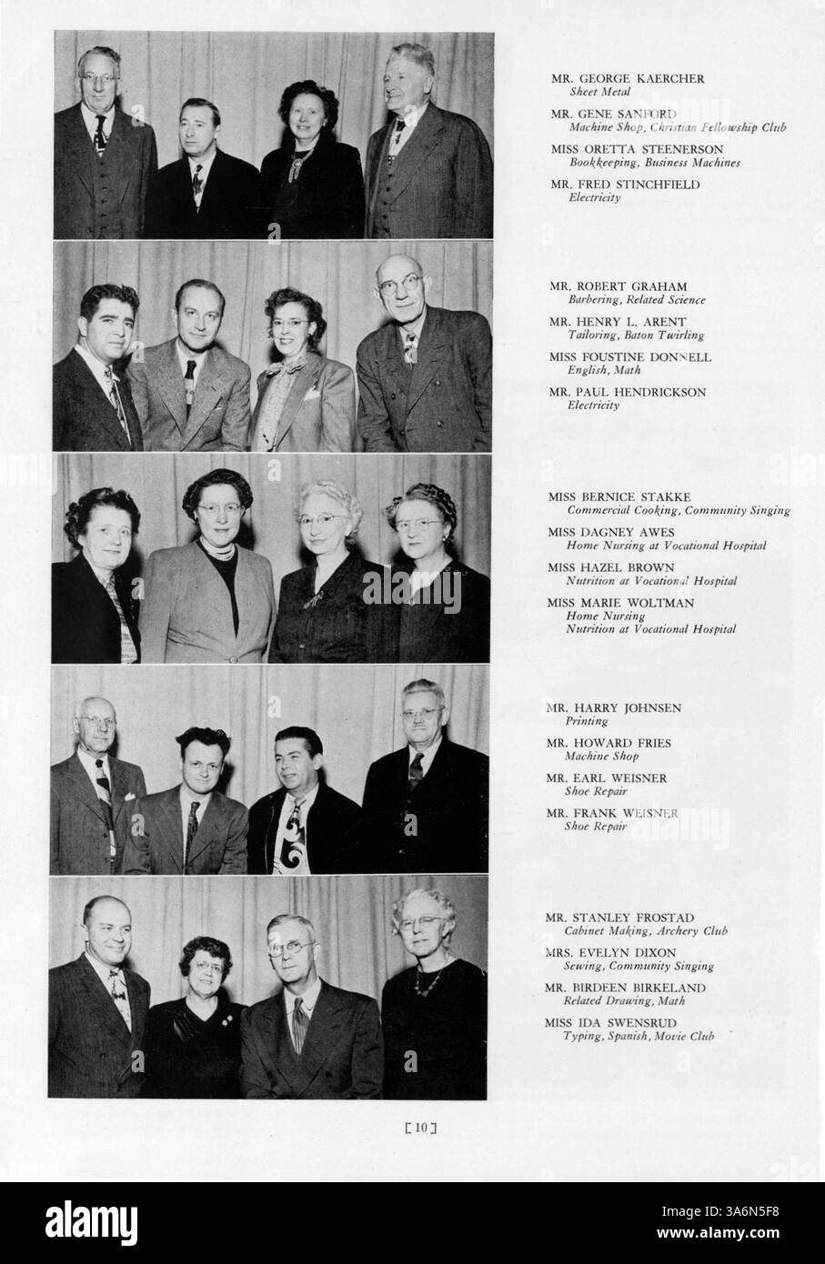 This 1949 1950 yearbook captures the vibrant student life hi-res stock ...