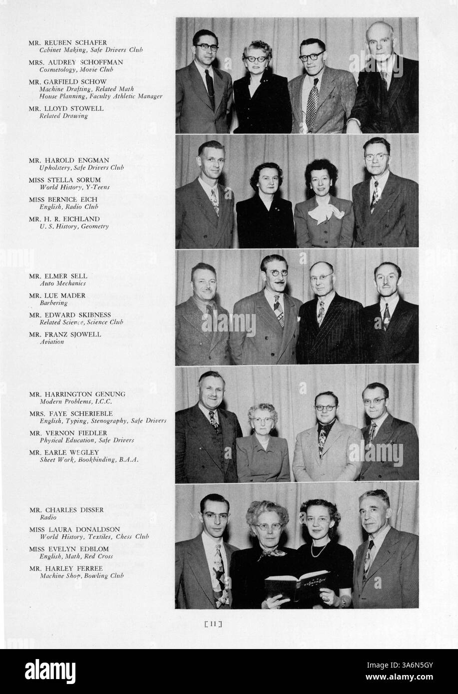 The 1949 1950 vocational yearbook documents key academic and extracurricular events hi-res stock ...