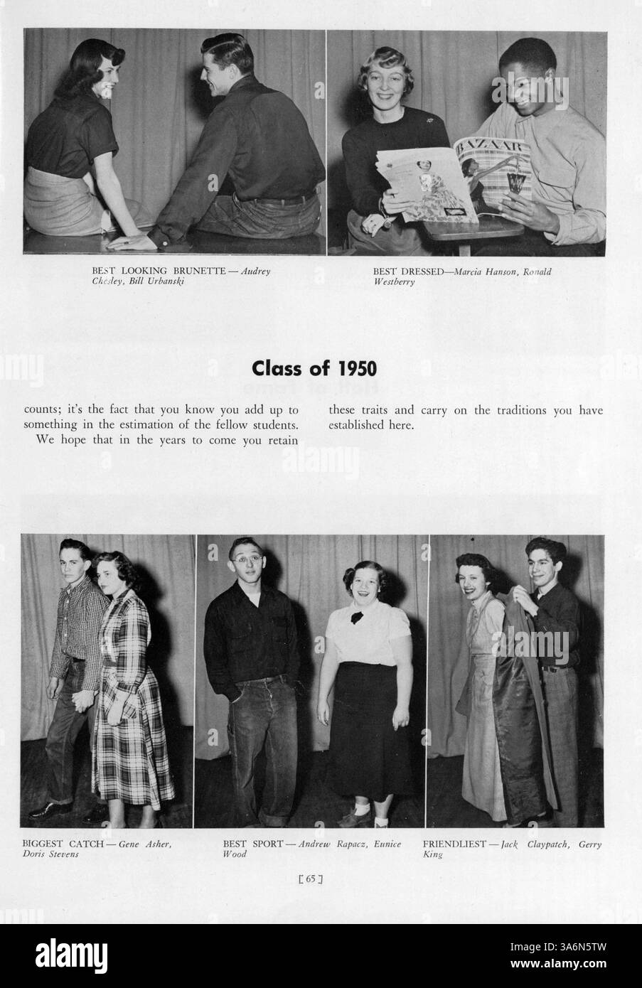 This 1949 1950 yearbook showcases the student body hi-res stock ...