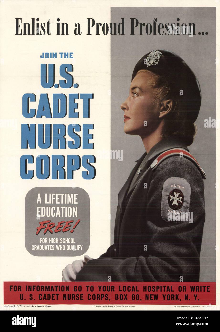 This 1943 recruitment poster invites high school graduates to join the ...