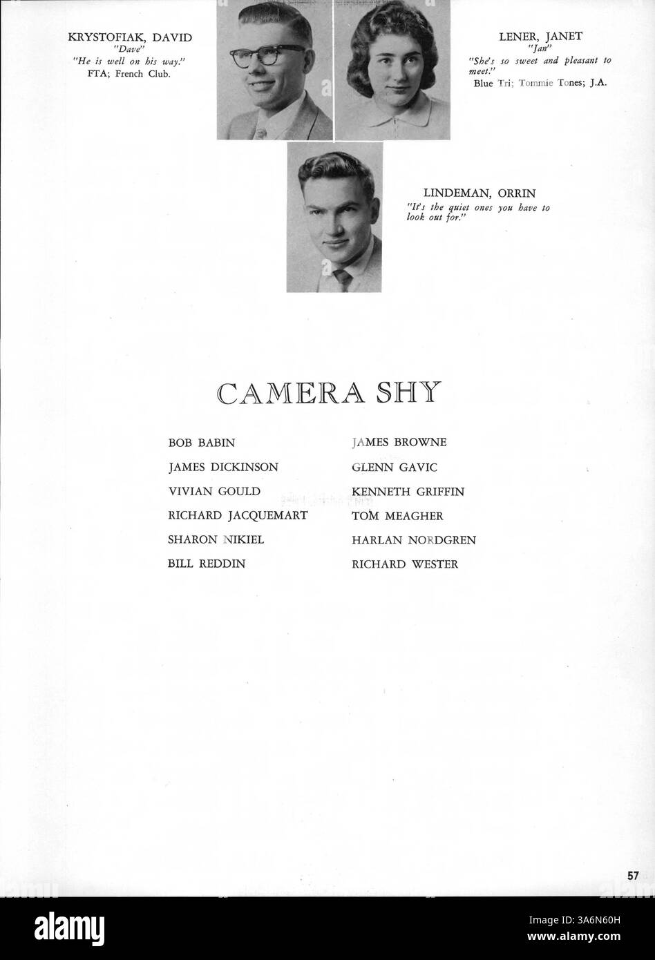 Key school events from the 1958 1959 academic year hi-res stock photography and images - Alamy