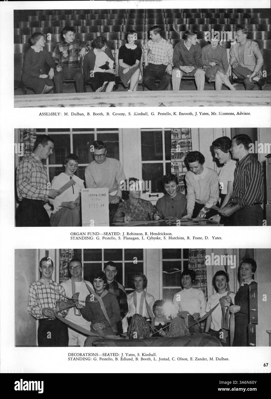 The 1959 edison yearbook captures key events hi-res stock photography ...