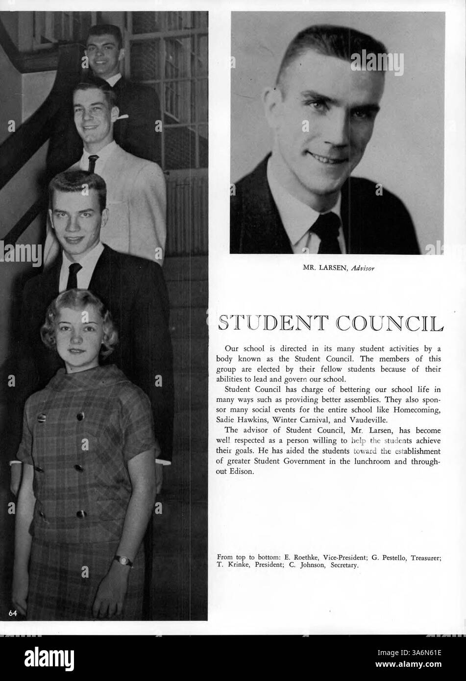 The 1959 Edison Yearbook documents the school year, including student ...