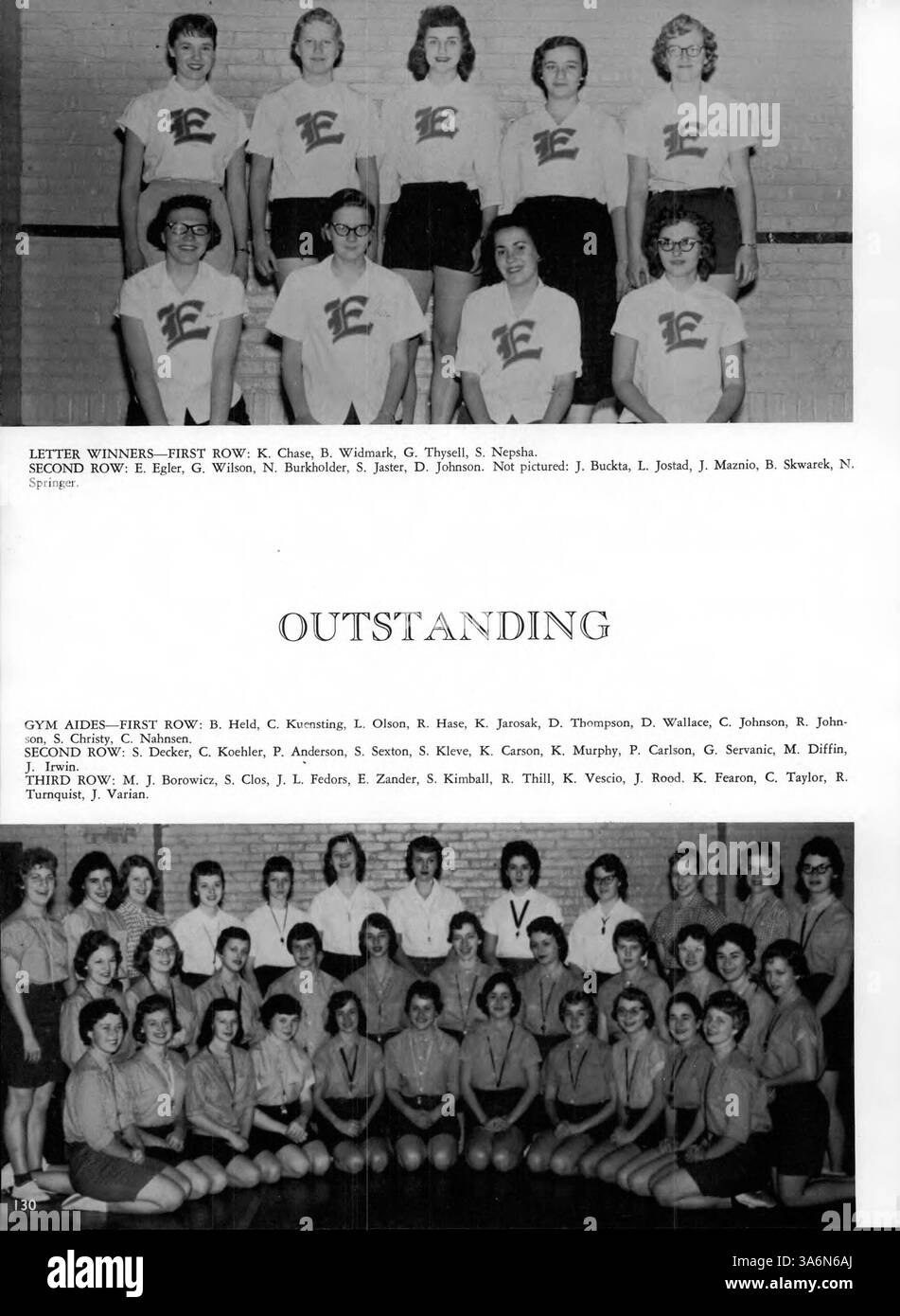 The 1959 edison yearbook documents school events hi-res stock ...