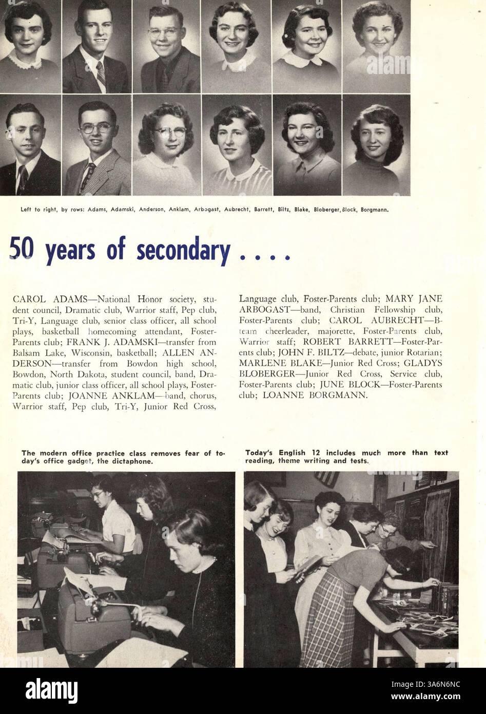 The 1953 Warrior yearbook from Hopkins High documents the students ...