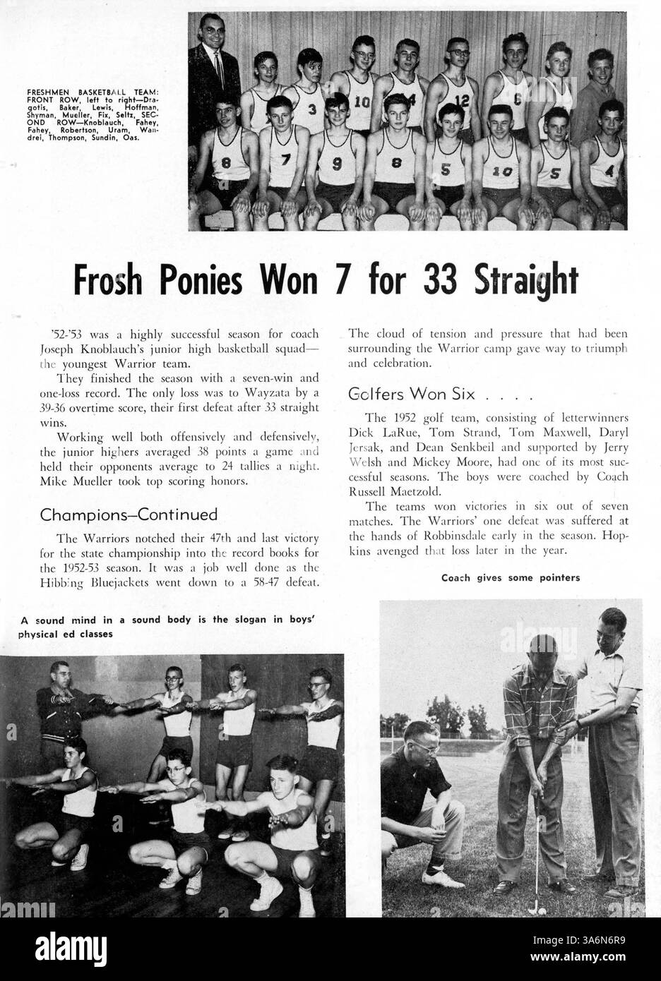 The 1953 Warrior yearbook from Hopkins High captures the spirit of the ...