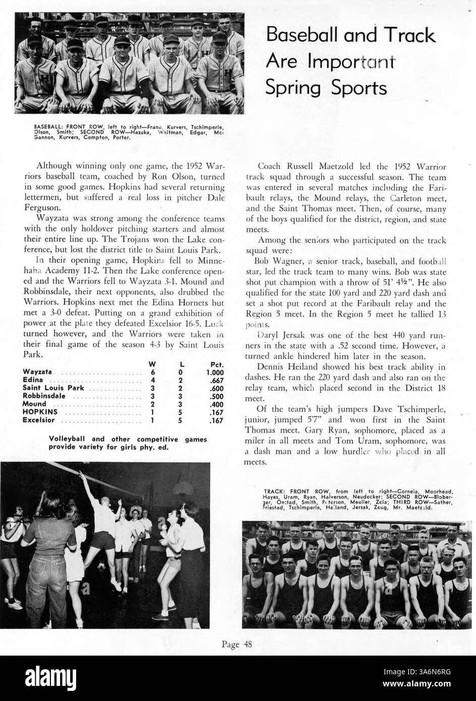 This 1953 warrior yearbook highlights the major events hi-res stock ...