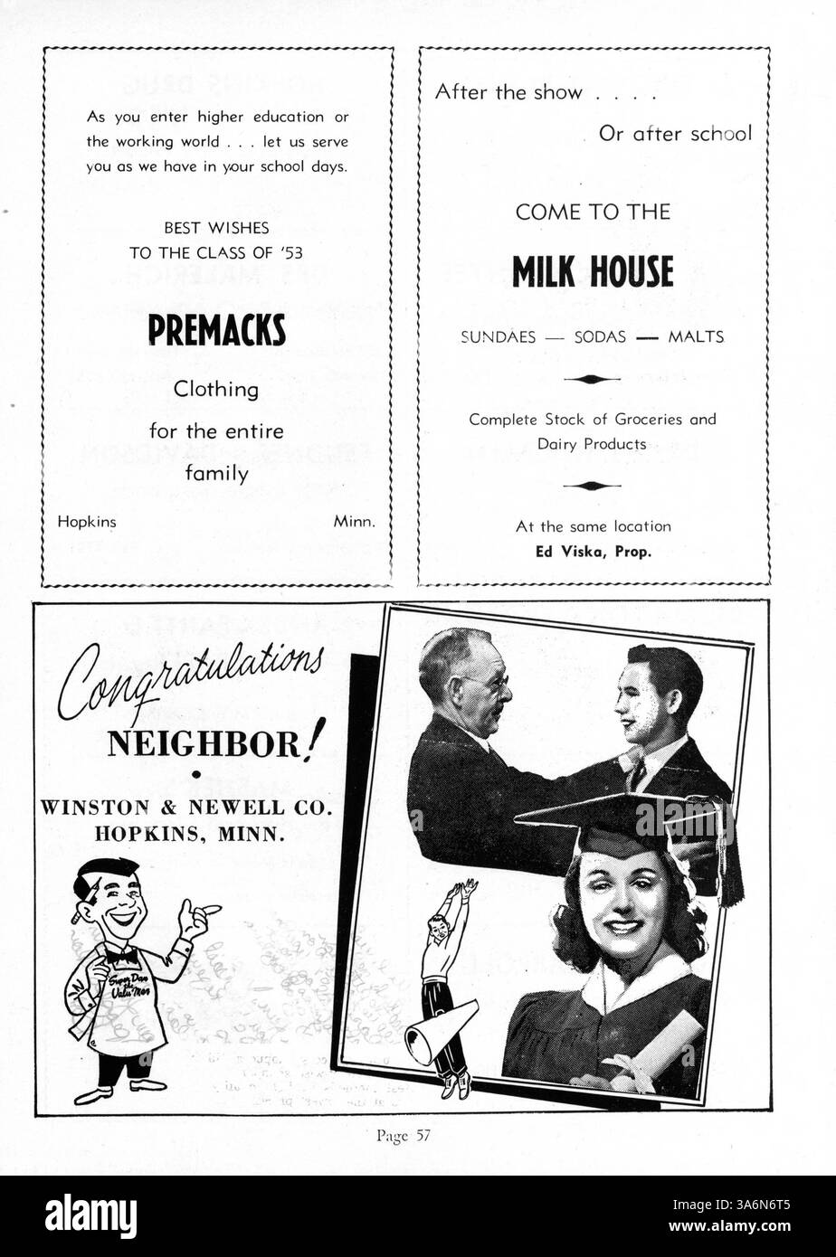 The 1953 warrior yearbook commemorates the 50th anniversary of h hi-res ...