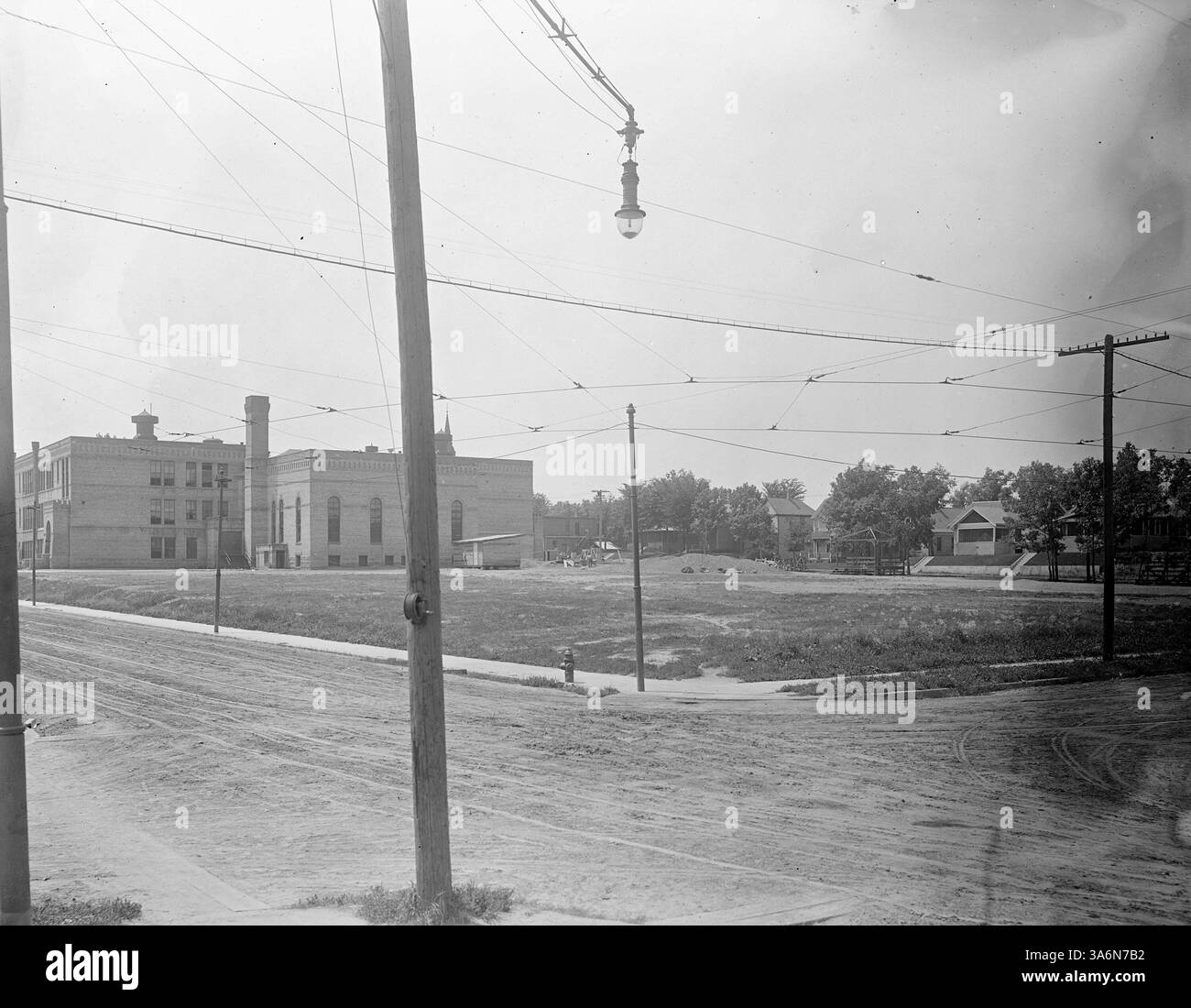 This exterior photograph of Bremer School showcases the back of the ...