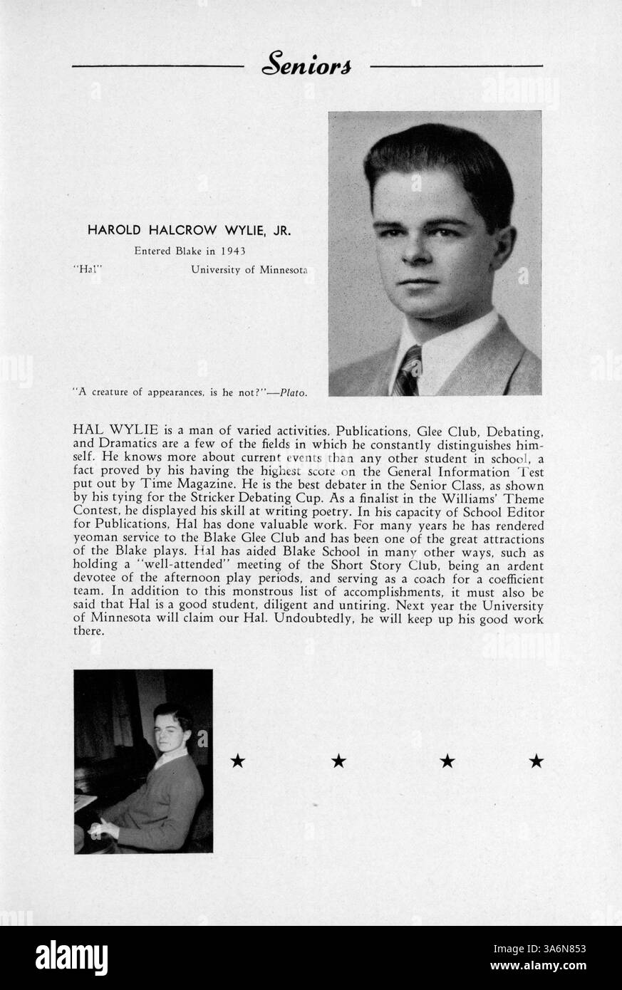 Blake School's 1947 'Call-O'-Pan' yearbook features athletic teams ...