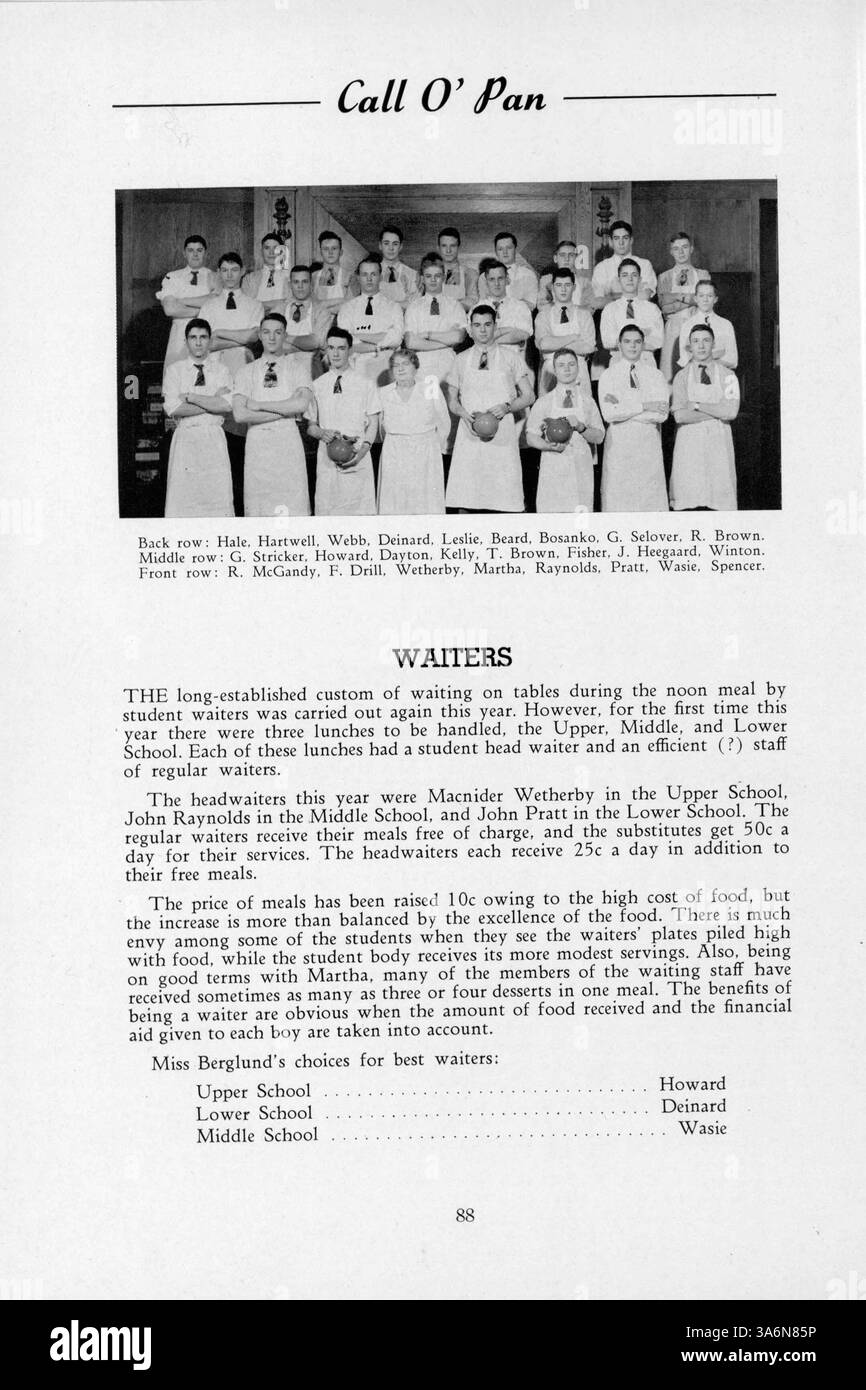 The 1947 'Call-O'-Pan' yearbook from Blake School documents key aspects ...