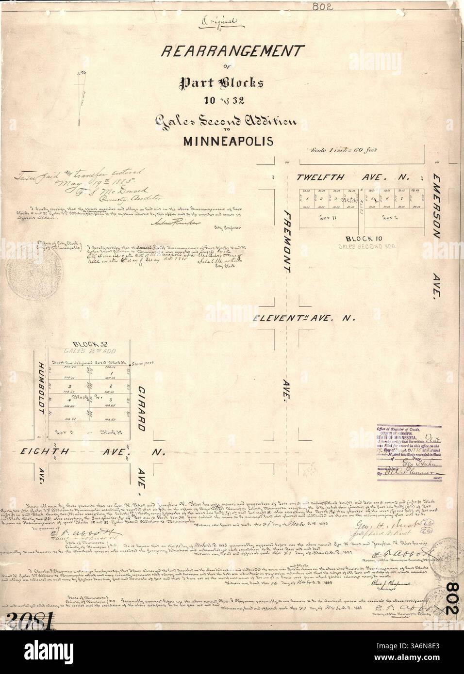 This document shows the rearrangement of part of Blocks 10 and 32 in ...
