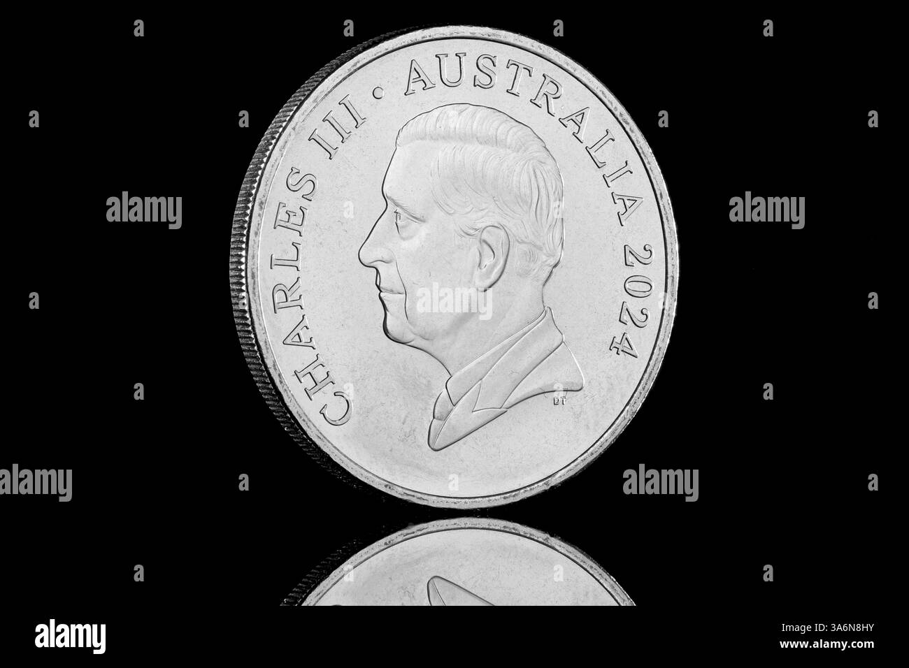 2024 Australia 20 Cents coin obverse featuring a portrait of King ...