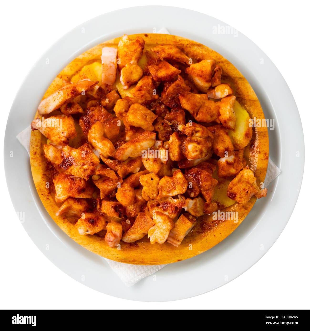 Cooked octopus with potatoes Stock Photo - Alamy