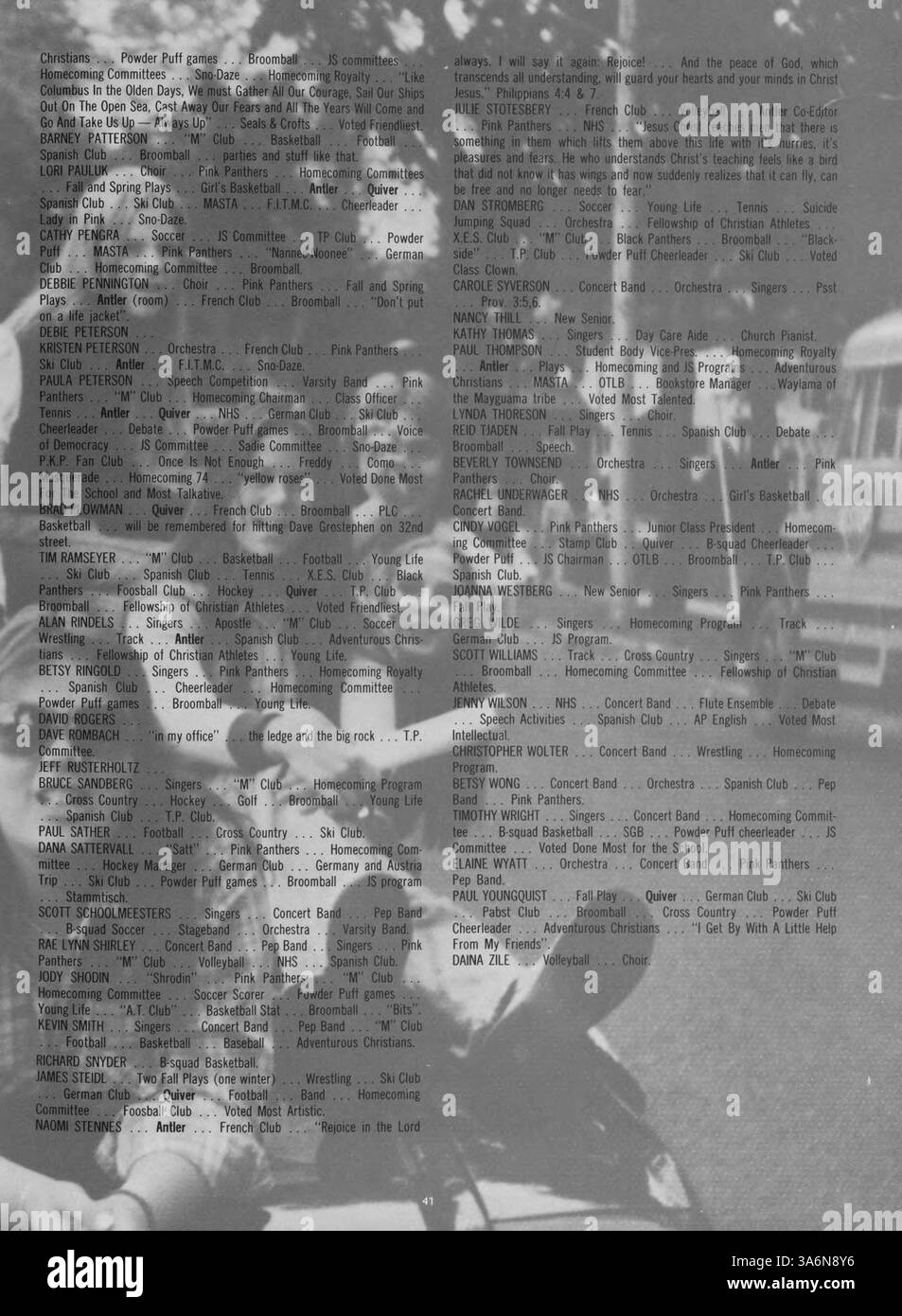 This 1976 Antler yearbook from Minnehaha Academy documents major events ...