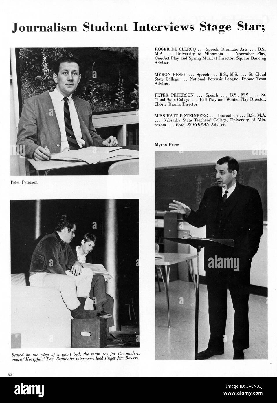 The 1969 echowan yearbook features the students hi-res stock ...