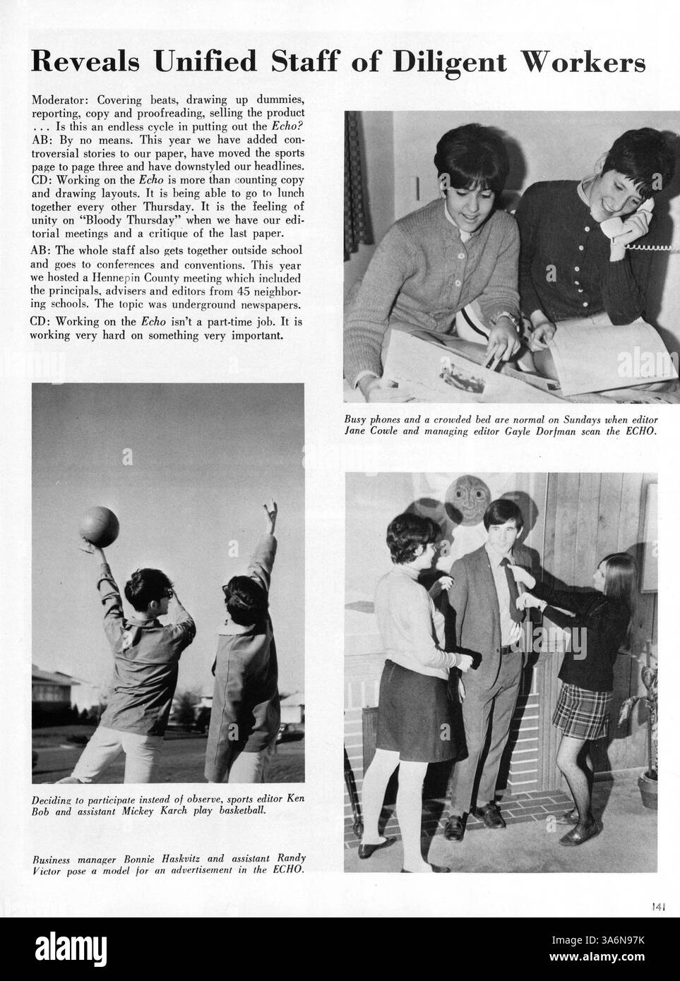 This 1969 Echowan yearbook from St. Louis Park High School highlights ...