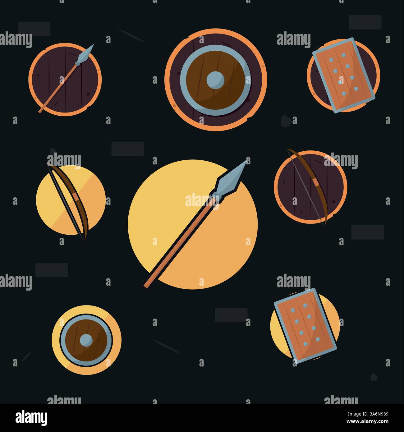 Set of different medieval weapon icons Vector Stock Vector Image & Art ...