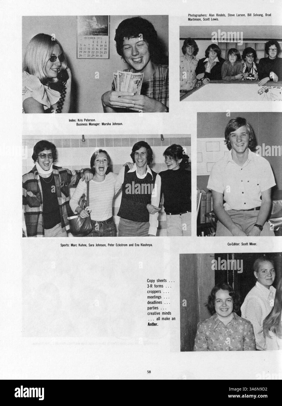The 1976 Antler yearbook from Minnehaha Academy documents important ...