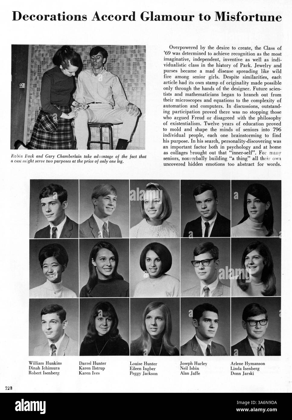 This yearbook from St. Louis Park High School, 1969, captures the ...